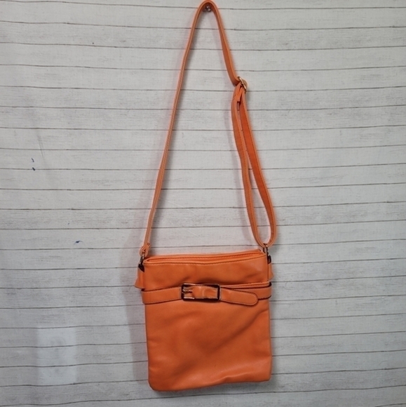 Moda | Bags | Moda Bright Orange Crossbody Bag | Poshmark